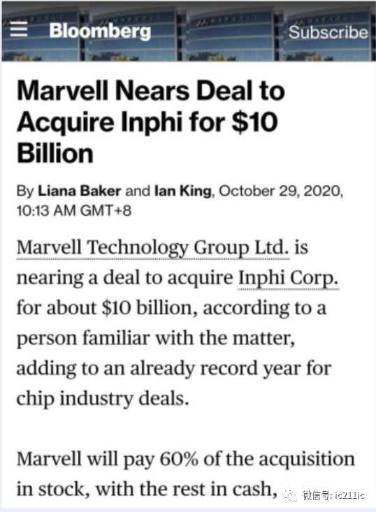 重磅！Marvell百亿收购Inphi