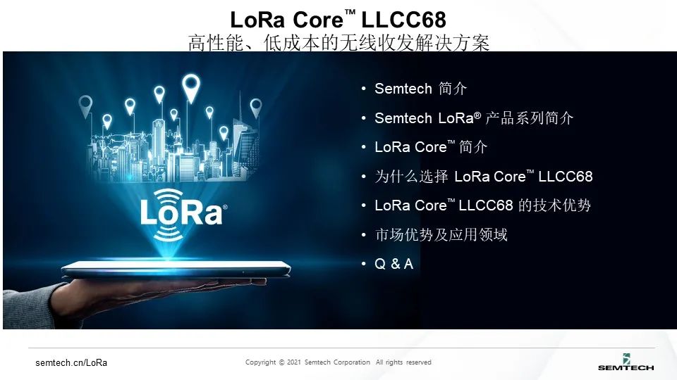 Webinar丨LoRa Core™ LLCC68在线研讨会——PPT分享