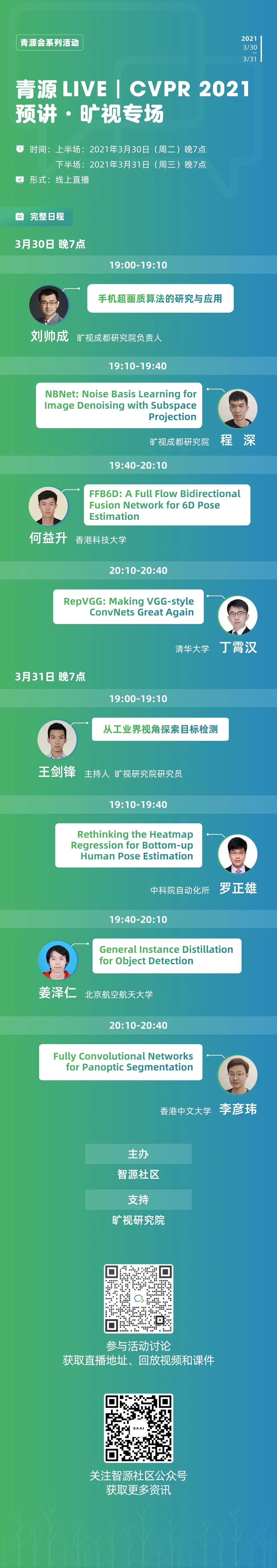 LIVE 预告 | CVPR 2021 预讲 · 旷视专场