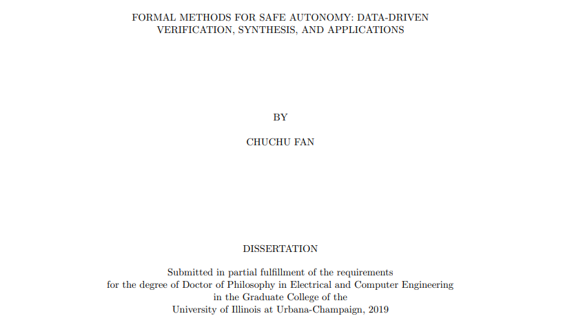 清华校友、MIT助理教授范楚楚荣获2020年ACM博士论文奖！