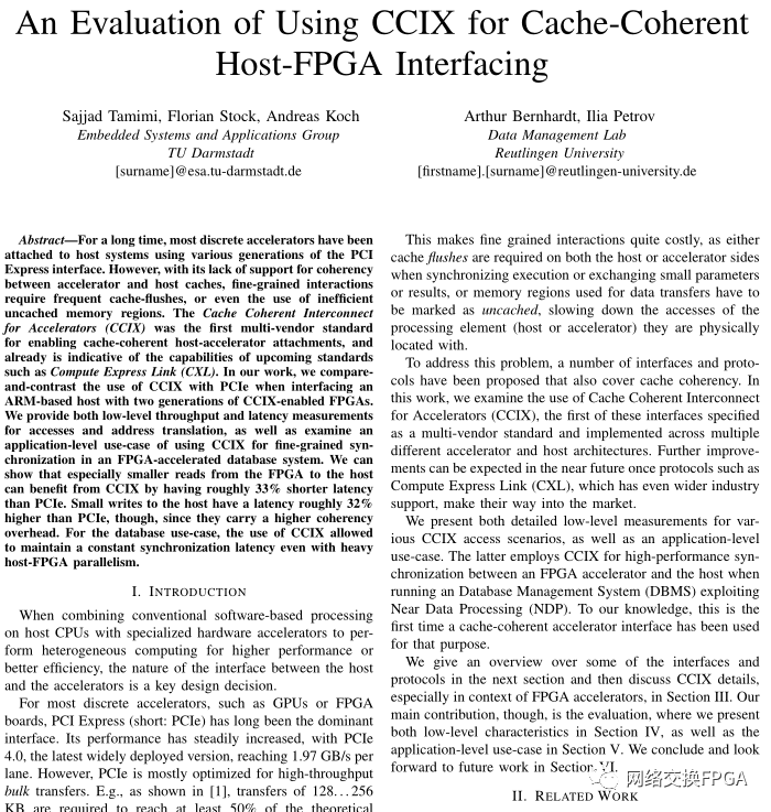 PCIe的候选？CCIX的应用实例评估！